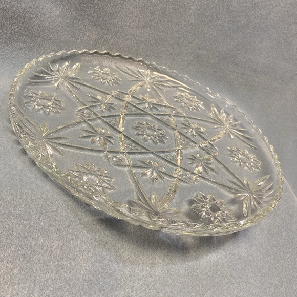 Anchor Hocking | Dining | Anchor Hocking Crystal Platter Saw Tooth ...